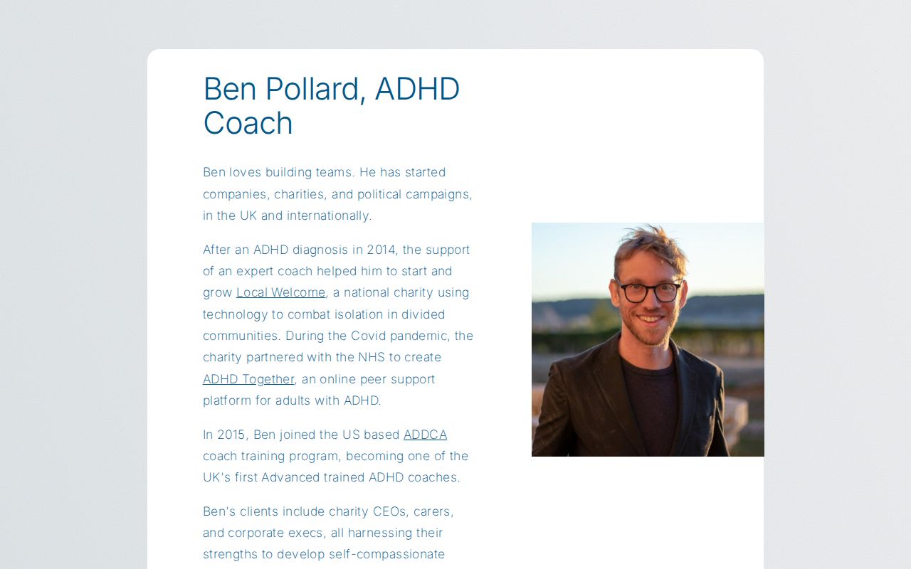 Ben Pollard ADHD Coach